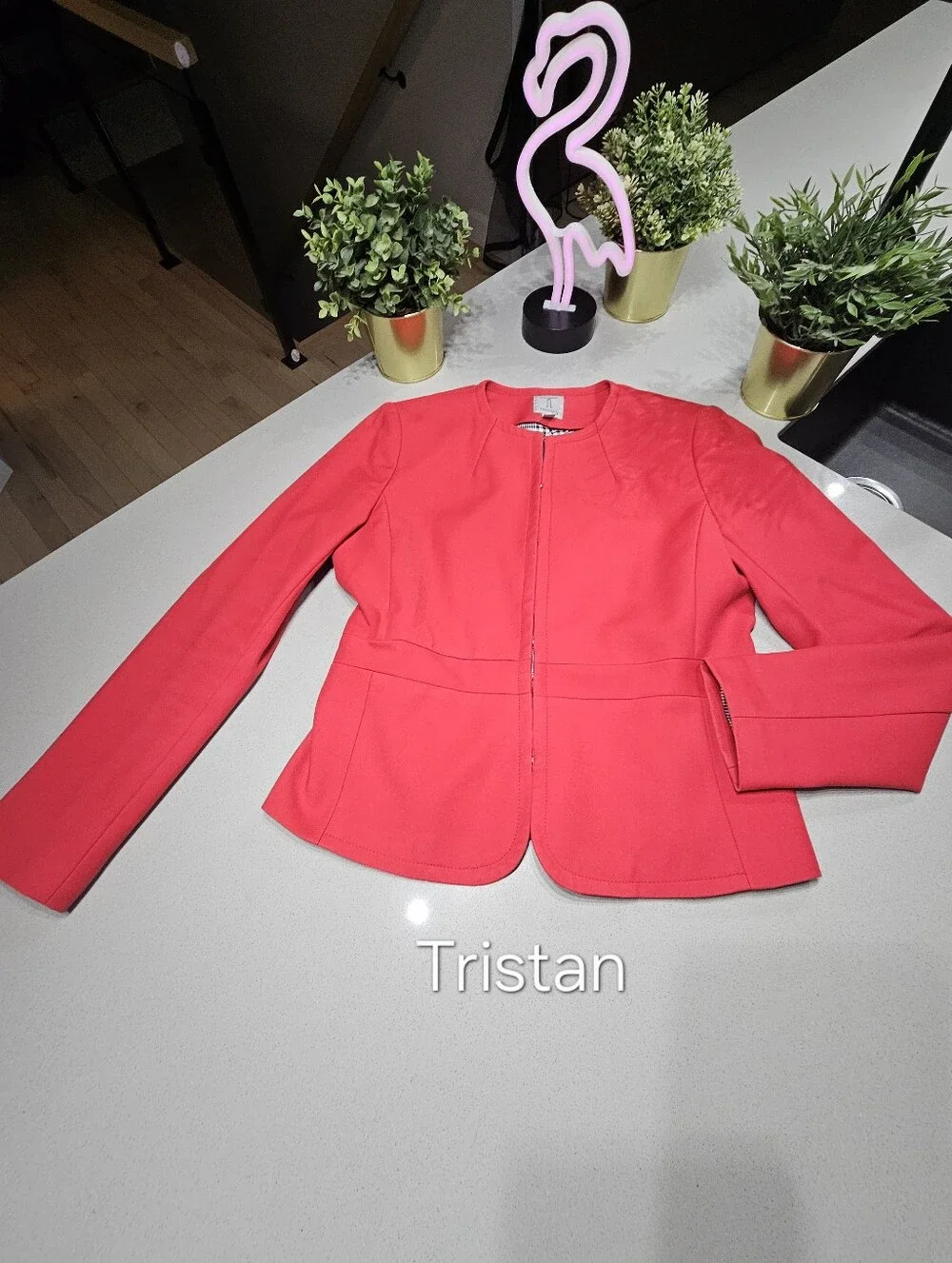Tristan | Jackets & Coats | Tristan Chic Veston Structur Doubl Rouge ...